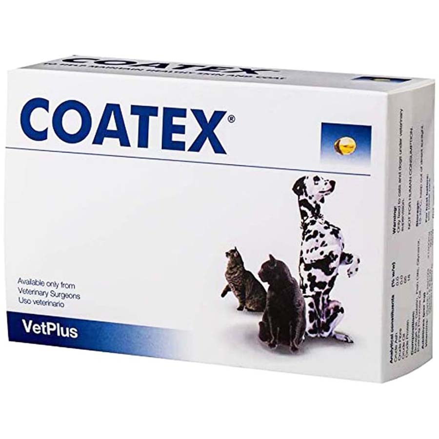 VetPlus Coatex Capsules EFA Supplement for Pet Skin & Coat Health ...